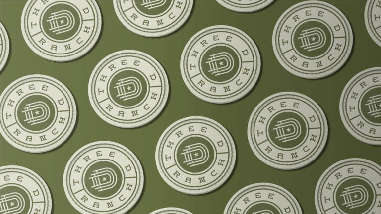 3D Ranch Badge Mockup – Trevor Kinkade Design